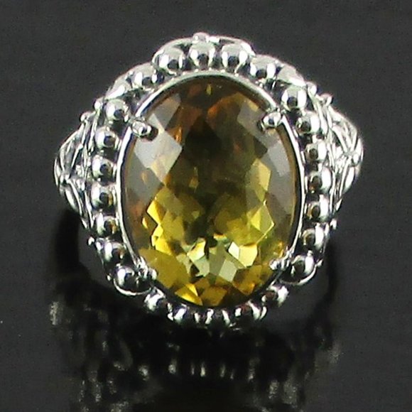 Hilary Joy | Jewelry | Hilary Joy 72ct Honey Quartz Floral Ring | Poshmark